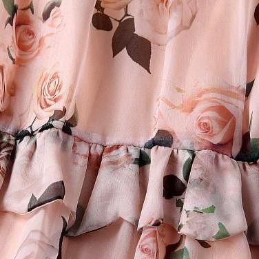 Rose Pattern Dress on Luulla