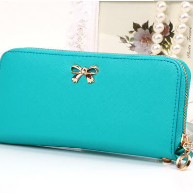 Ms. Cute Bow Cross Pattern Wallet on Luulla