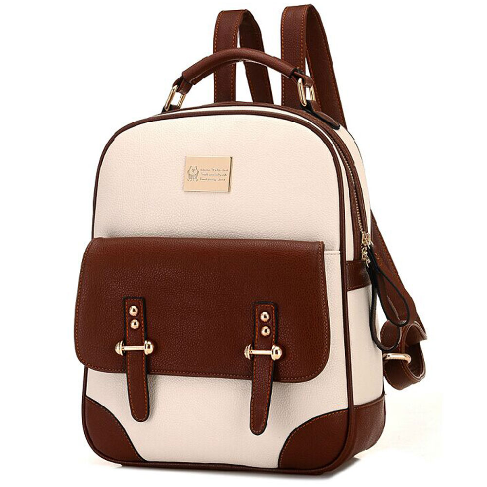 British Style Vintage Backpack School Bag on Luulla