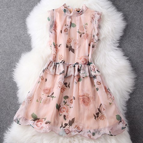 Rose Pattern Dress on Luulla