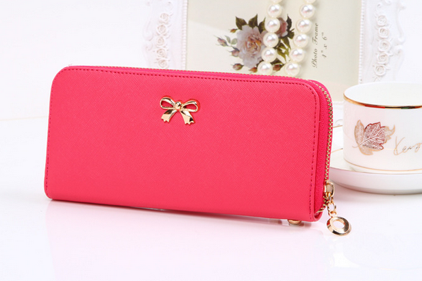 Ms. Cute Bow Cross Pattern Wallet on Luulla