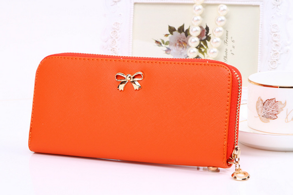 Ms. Cute Bow Cross Pattern Wallet on Luulla