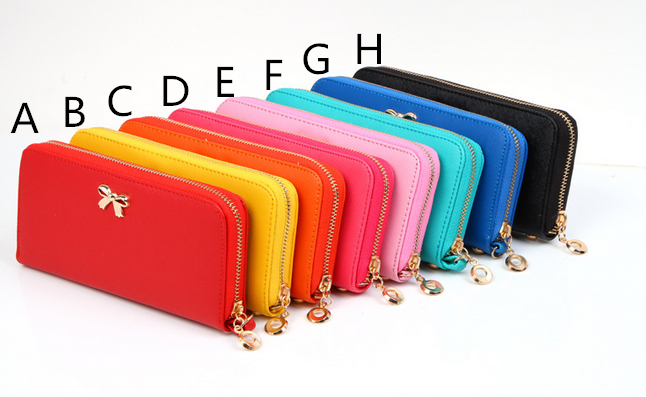 Ms. Cute Bow Cross Pattern Wallet on Luulla