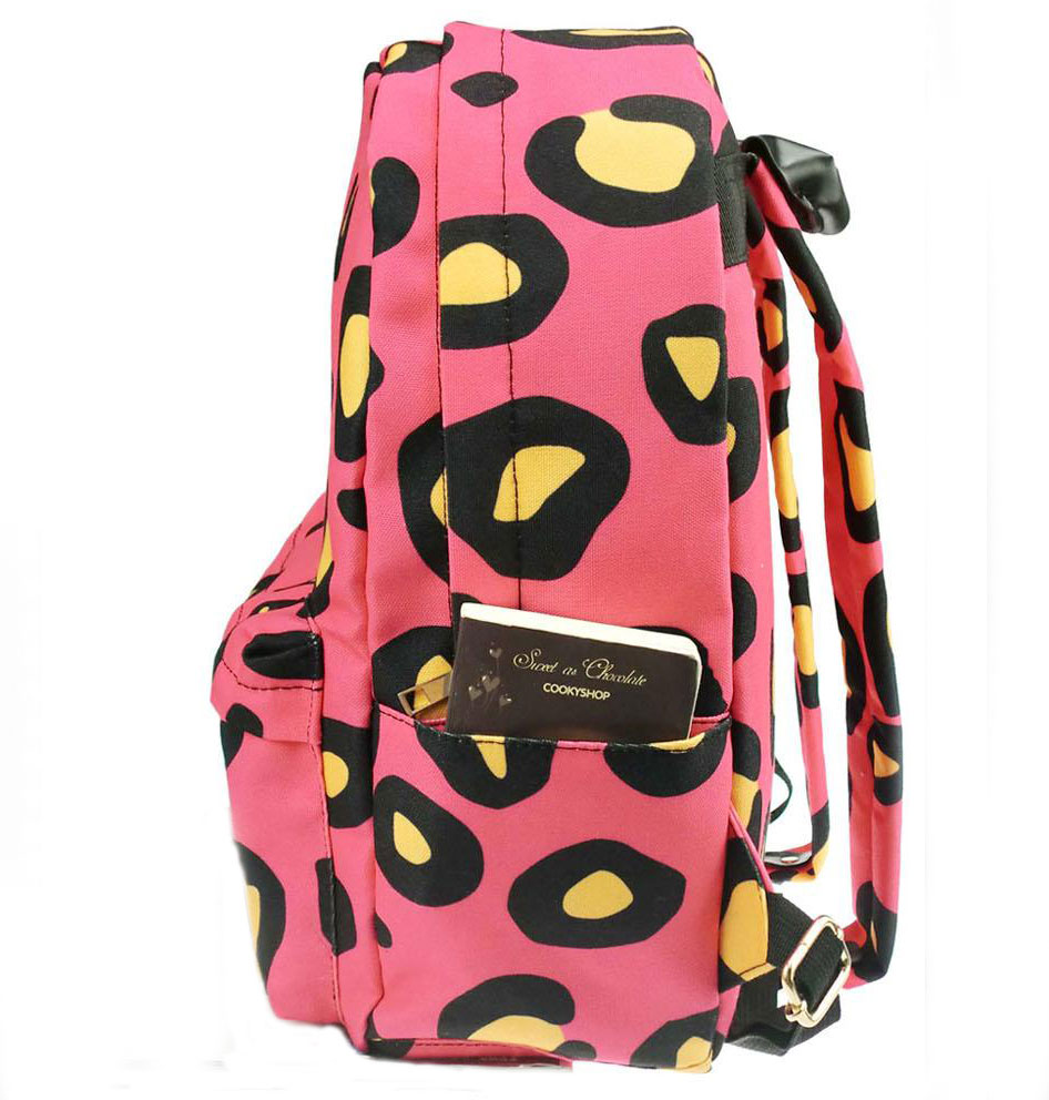 Nice Rivet Leopard Canvas Backpack on Luulla